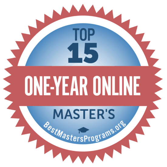 Top 15 One-Year Online Master's Programs 2019 - https://www.bestmastersprograms.org